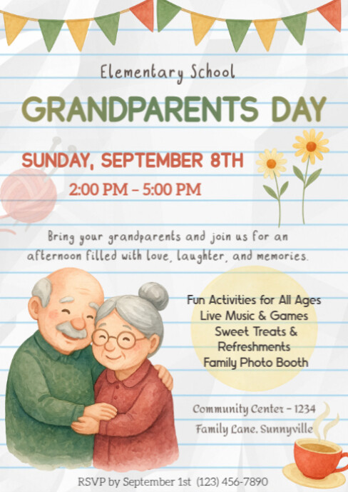 Grandparents Day Printable Classroom Cards