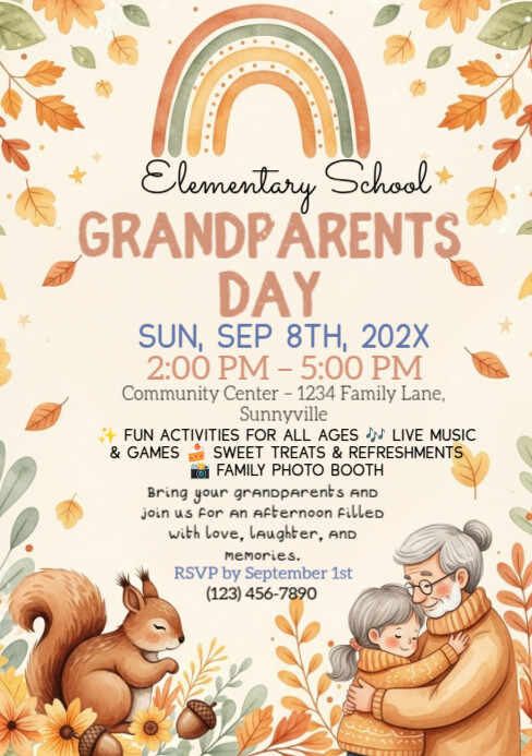 Grandparents Day Flyer Template | PosterMyWall