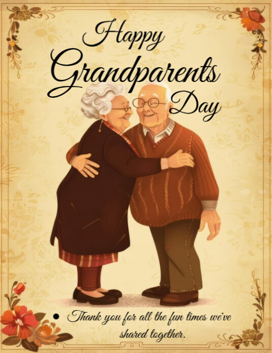 Grandparents day greeting card Modelo | PosterMyWall