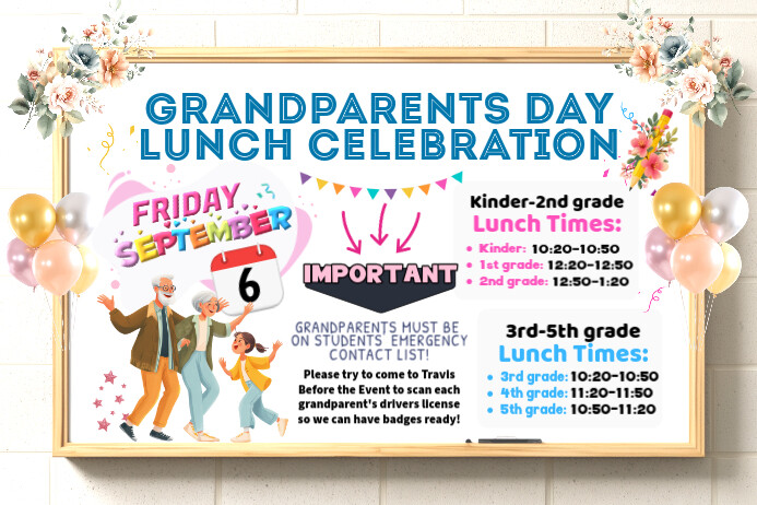 Grandparents Day Lunch Celebration Event Temp Template | PosterMyWall