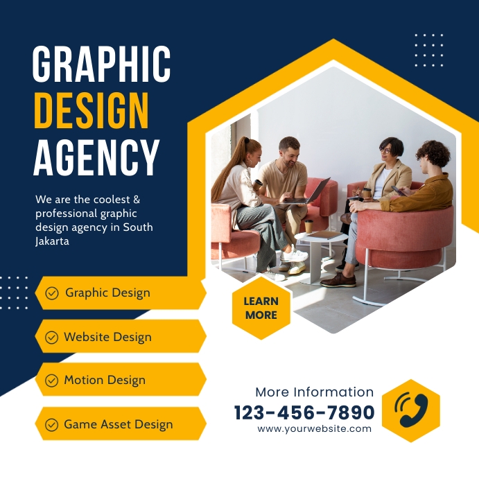Graphic Design Agency Instagram Post Template | PosterMyWall