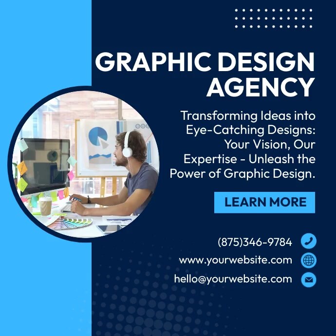 Graphic Design Agency Template | PosterMyWall