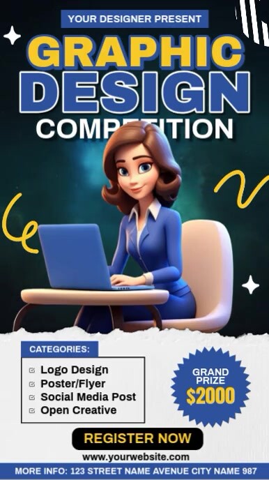 Graphic Design Competition Template | PosterMyWall