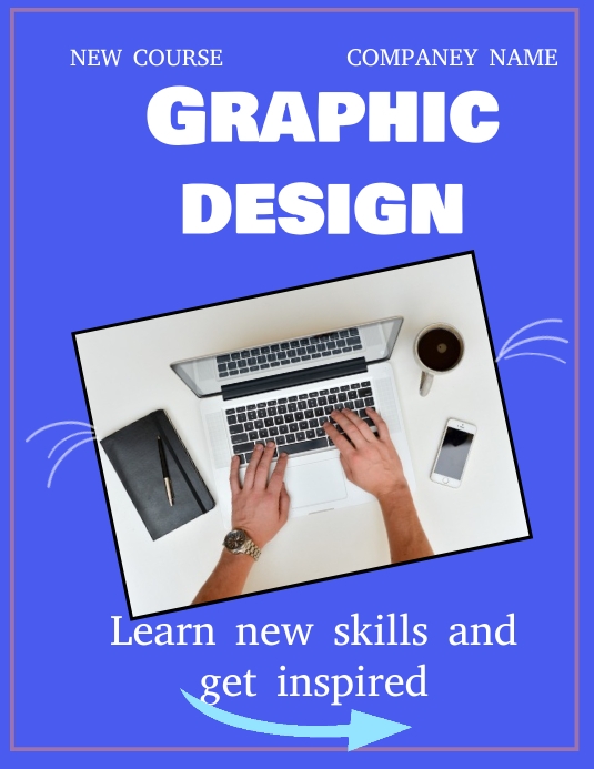 Graphic design course poster Template | PosterMyWall