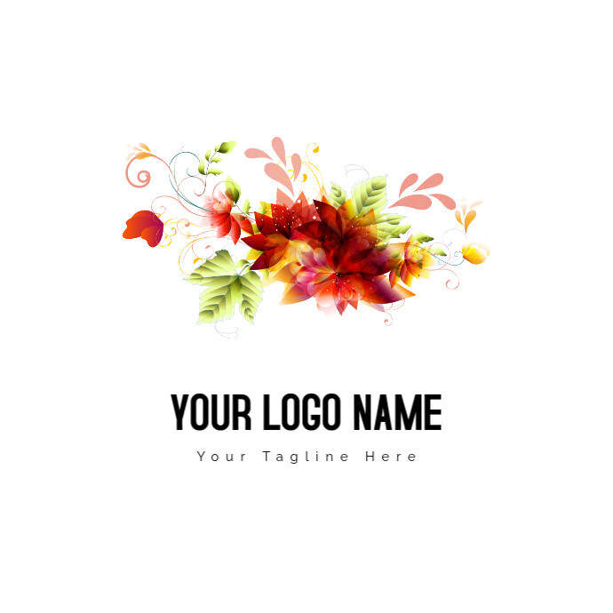 Graphic Design Flower Leaf Logo Template | PosterMyWall