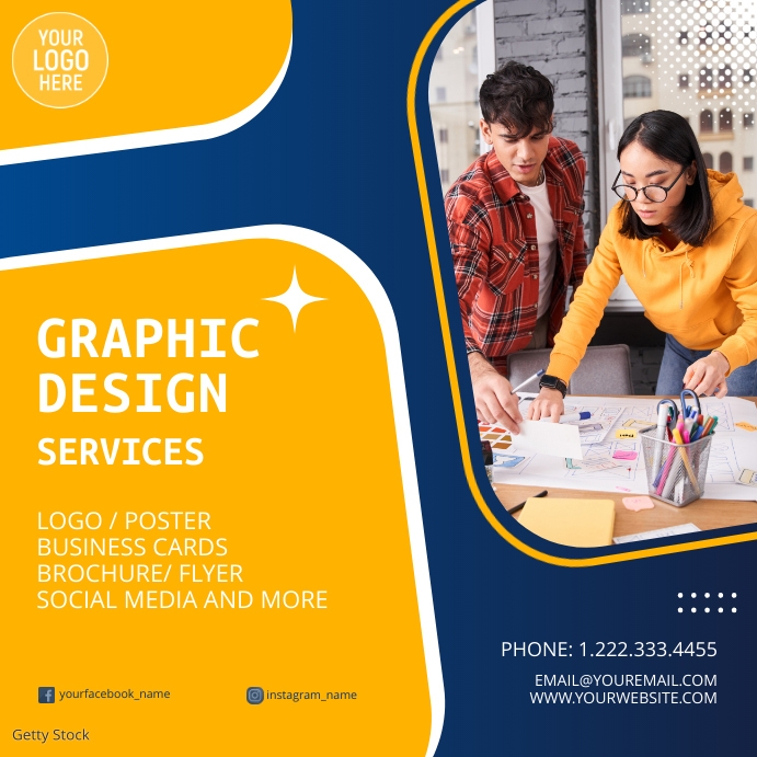 Graphic Design Services Social Media Template | PosterMyWall