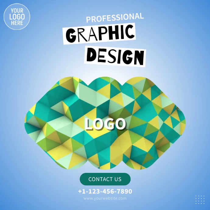 Graphic Design Services Square Video Ad Template | PosterMyWall