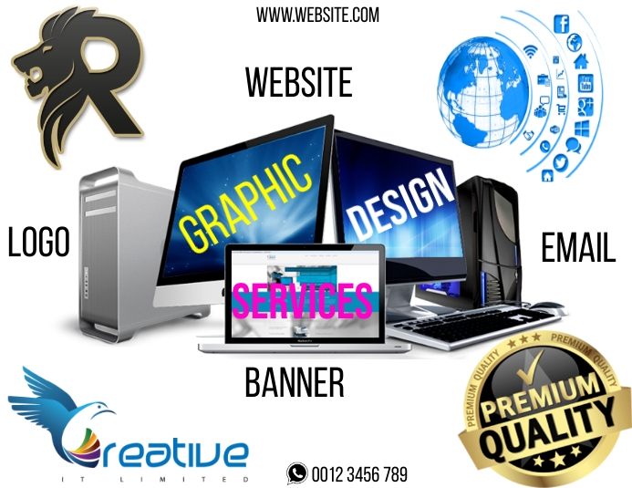 GRAPHIC DESIGN SERVICES TEMPLATE | PosterMyWall