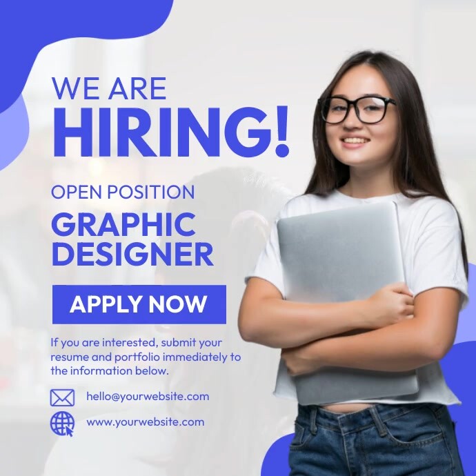 Plantilla de Graphic Designer Hiring | PosterMyWall