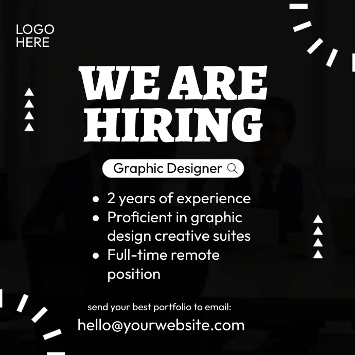 Plantilla de Graphic Designer Hiring | PosterMyWall