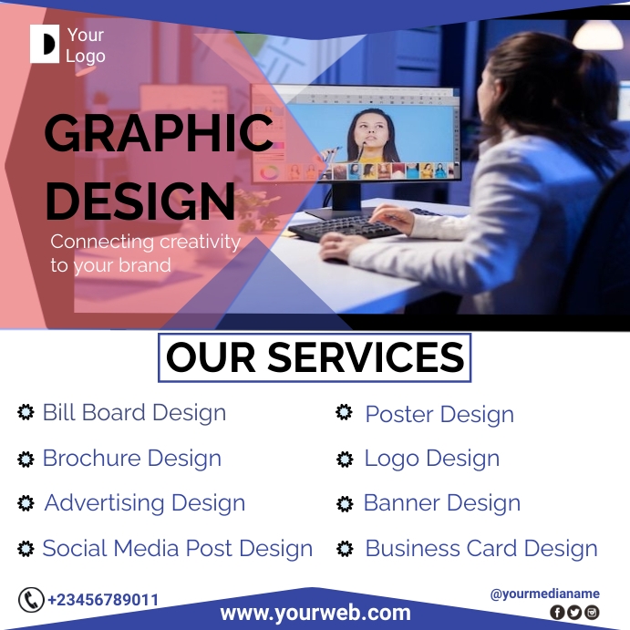 Graphic designer social media template | PosterMyWall