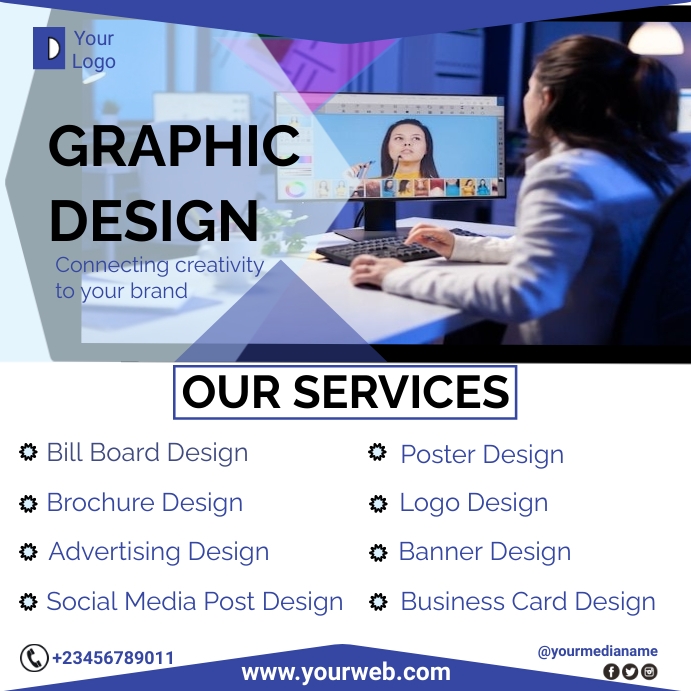 Graphic designer social media template | PosterMyWall