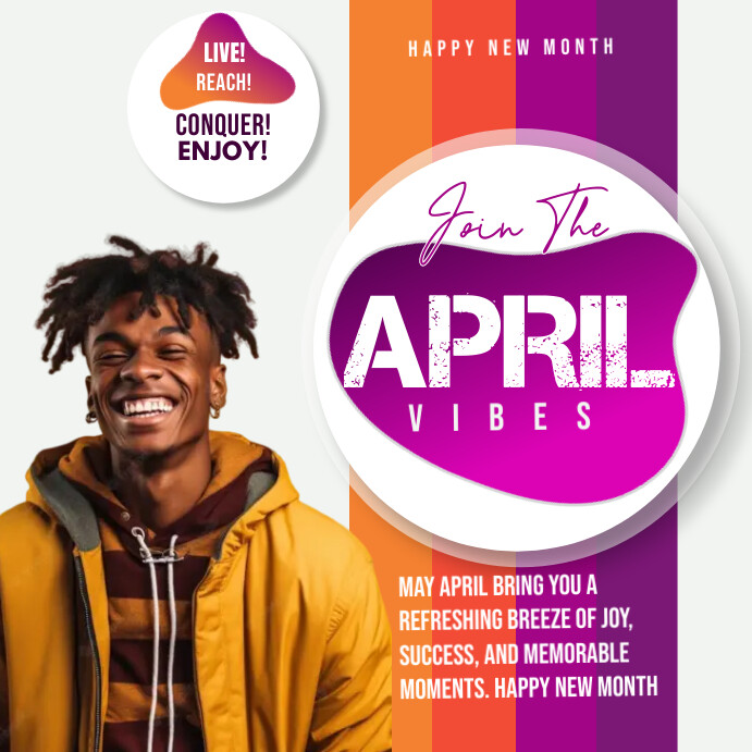 graphics design happy new month wishes, greet Template | PosterMyWall