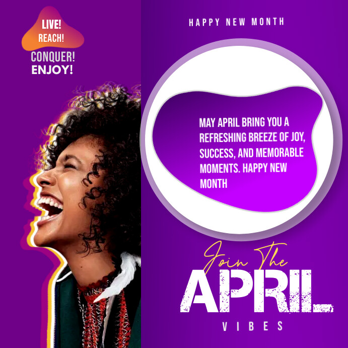 Plantilla de graphics design happy new month wishes, greet | PosterMyWall