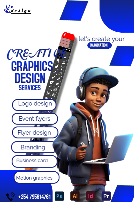 Plantilla de Graphics design services poster | PosterMyWall