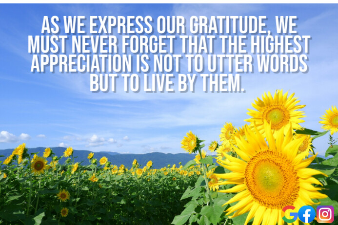 GRATITUDE AND APPRECIATION QUOTE TEMPLATE | PosterMyWall