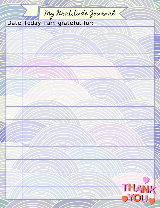 Gratitude journal template | PosterMyWall