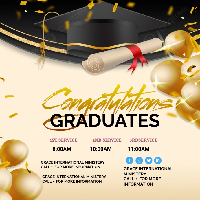 GRAUDATION ROGRAM Template | PosterMyWall