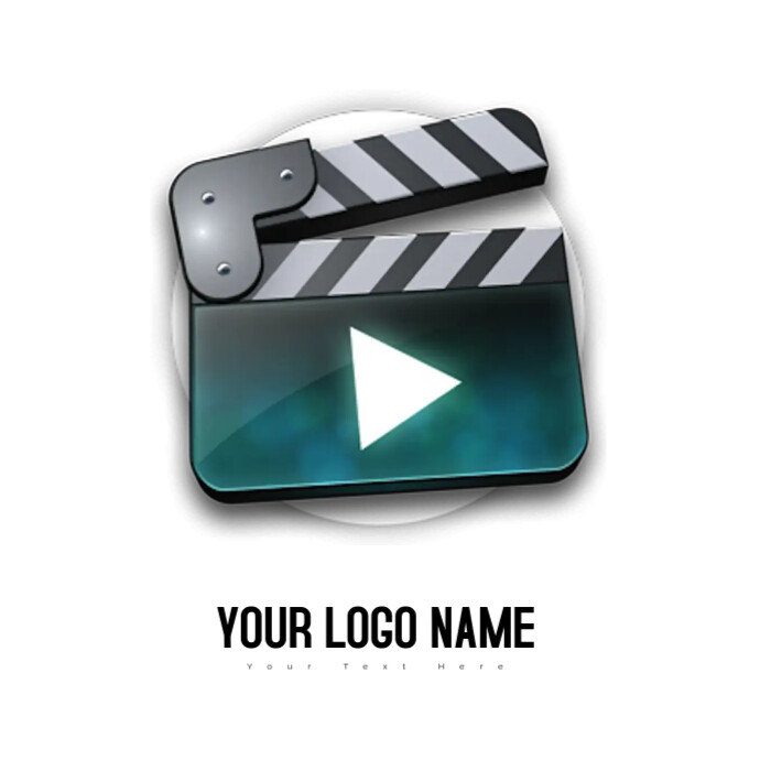 Gray and black clapperboard icon Template | PosterMyWall