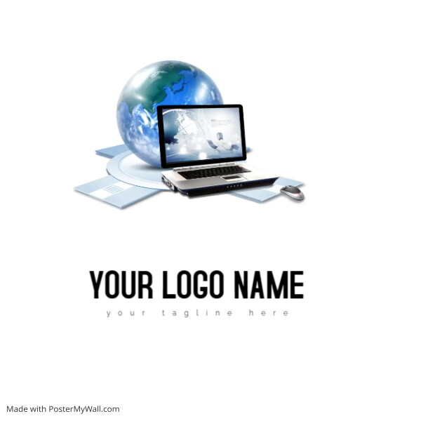 Gray and black laptop computer illustration Template | PosterMyWall