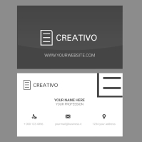 Business Card Grey Template | PosterMyWall
