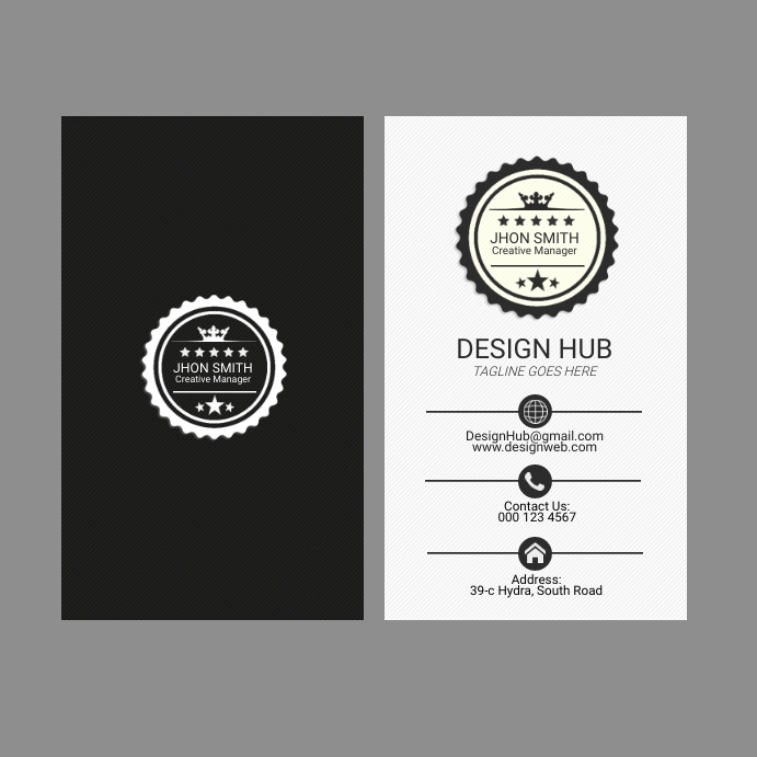 Gray Calling Card Template | PosterMyWall