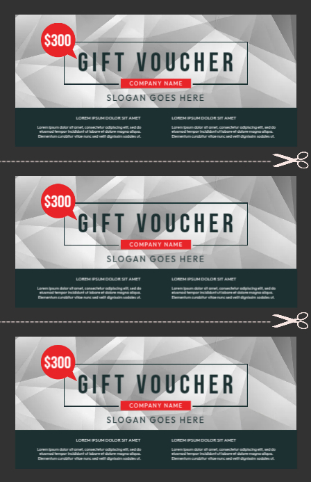 Gray Gift Voucher Template | PosterMyWall