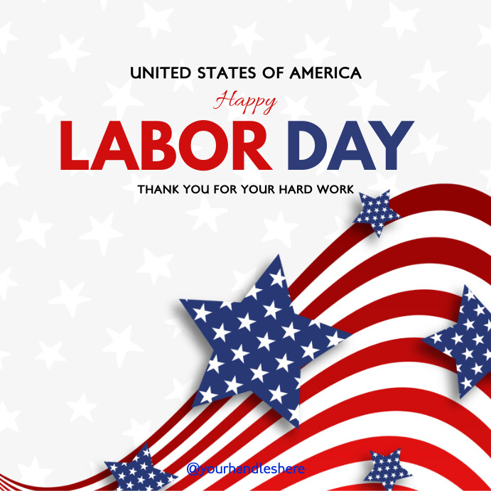 Modèle Gray Illustrated Usa Labor Day Instagram Post | PosterMyWall