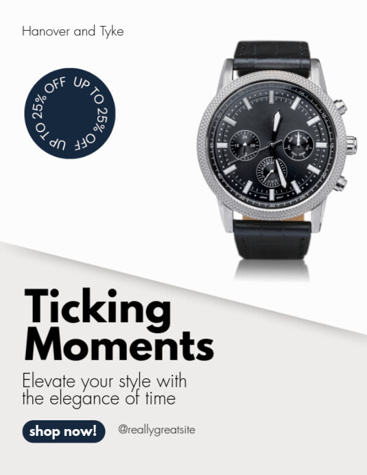 Copy of Gray Minimalist Watch Sale Flyer | PosterMyWall