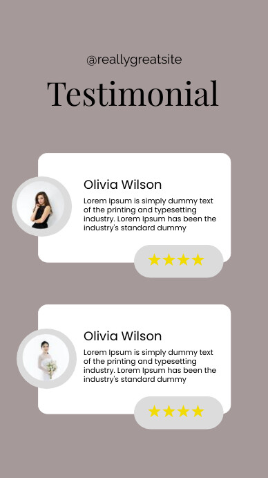 Gray Simple Testimonial Instagram Story Template | PosterMyWall