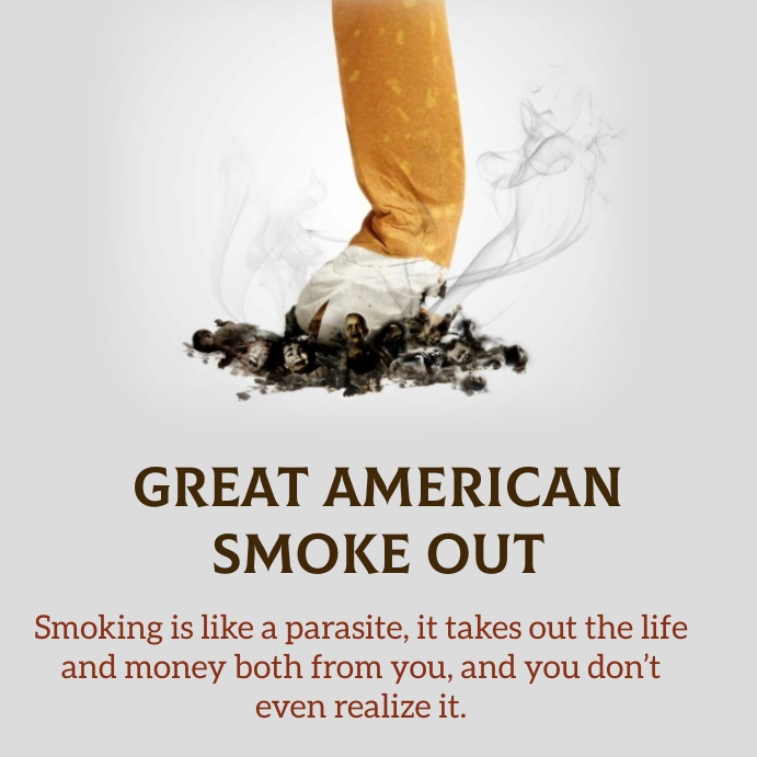 great american smoke out Template | PosterMyWall