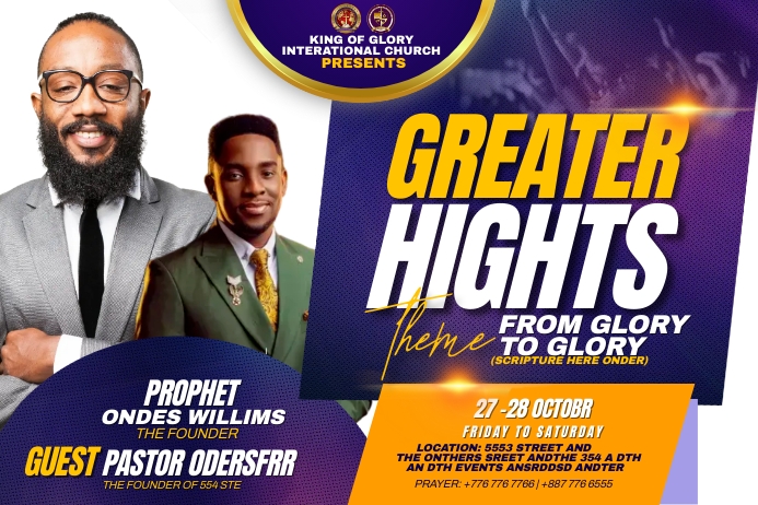 greater heights Template | PosterMyWall