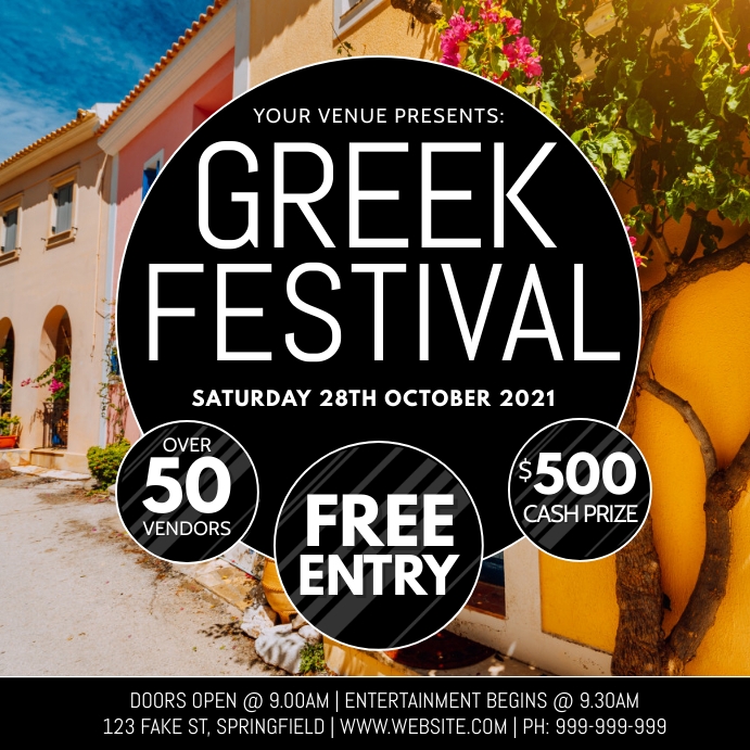 Copy of Greek Festival Poster | PosterMyWall