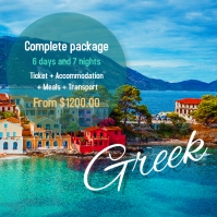 Greek Instagram post Template | PosterMyWall