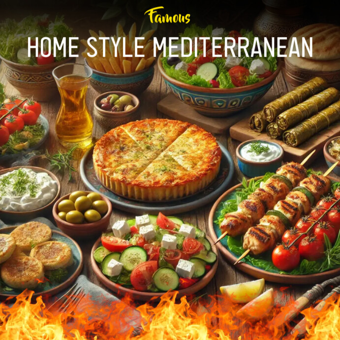 Plantilla de Greek Mediterranean Food Promotion | PosterMyWall