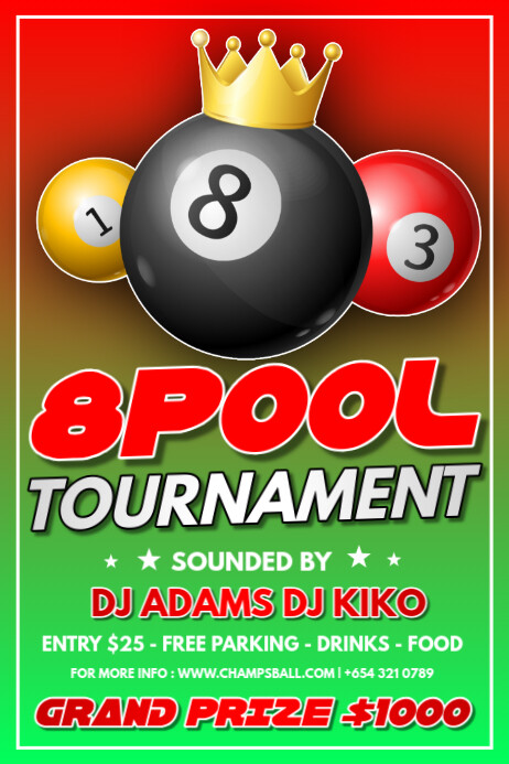 Copy of Green 3d 8 Ball Poll Poster | PosterMyWall