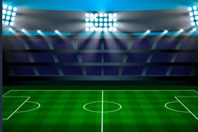 Copy of Green 3d Gradient Football Field Background P | PosterMyWall