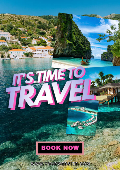 Copy of Green 3d Time To Travel A2 | PosterMyWall