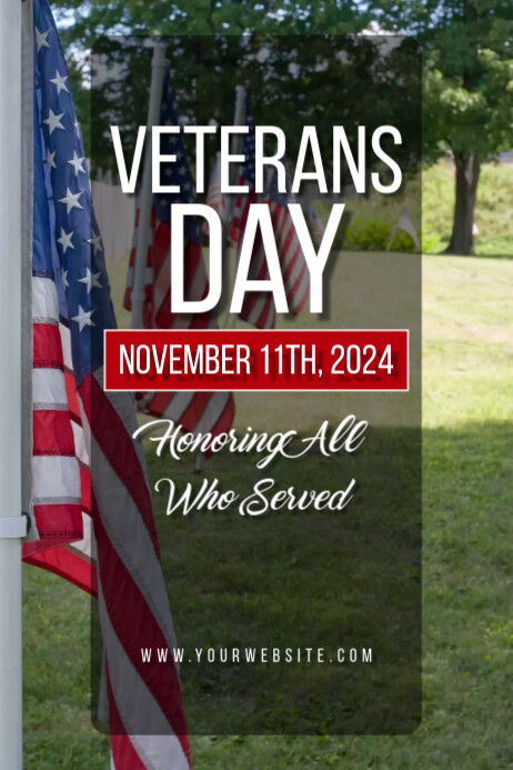 Green 3d Veteran's Day Poster Template | PosterMyWall