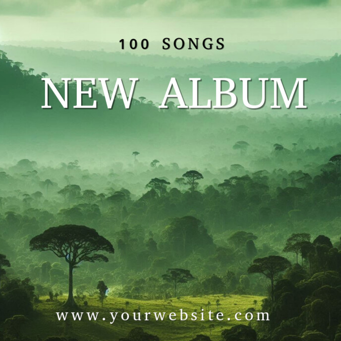 Green Abstract New Album Cover Templat | PosterMyWall