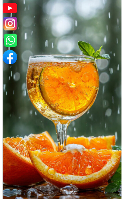 Green Abstract Orange Splash Poster Template | PosterMyWall