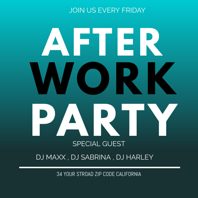 Green After Work CLub Party Instagram Post Template | PosterMyWall