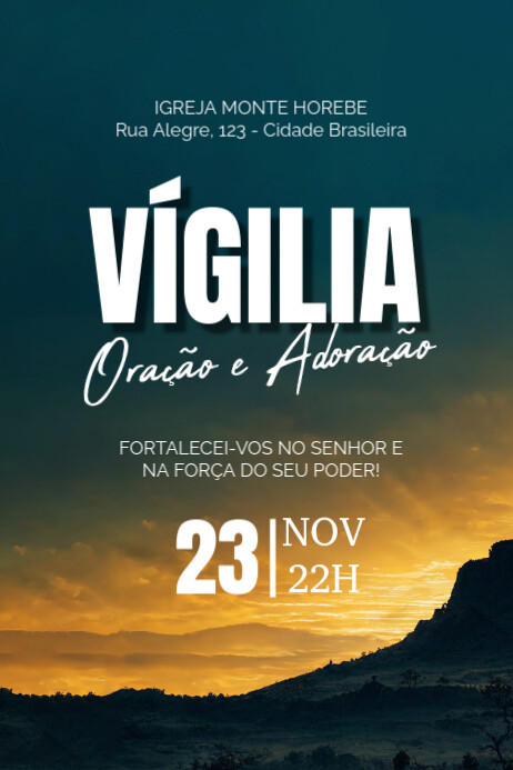 Copy of Green Alegre Convite Vigilia Cartaz | PosterMyWall