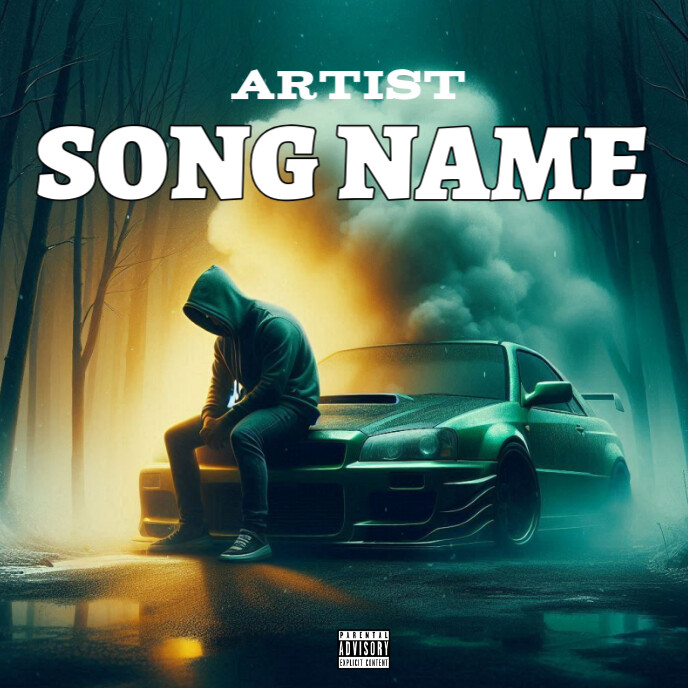 Green Alone Man Mixtape Album Cover Template | PosterMyWall