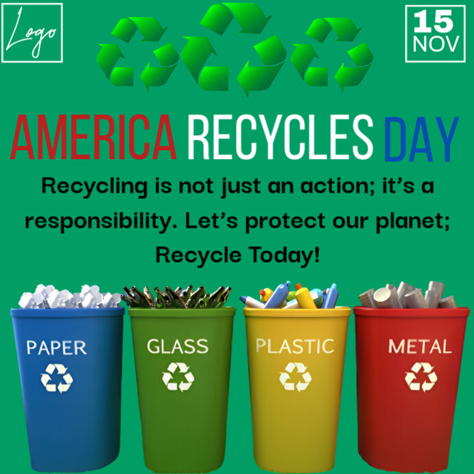 Copy of Green America Recycle Day Instagram Post | PosterMyWall
