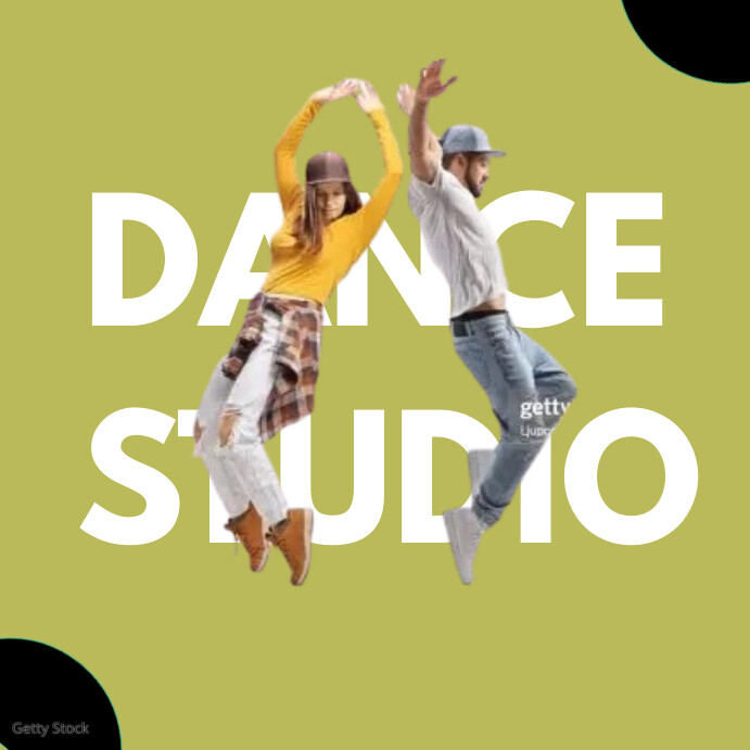 Green and Black Dance studio Template | PosterMyWall