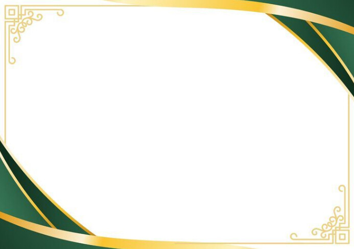 Green and Golden Certificate Frame Template | PosterMyWall