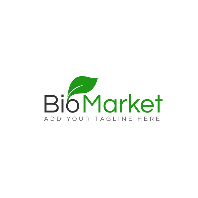 green and grey and black colors bio market lo Template | PosterMyWall