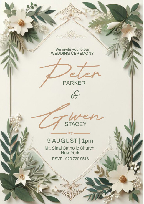 green and ivory Template | PosterMyWall