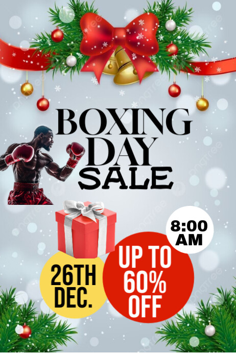 Green and red boxing day poster Templat | PosterMyWall